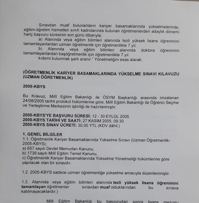 UZMAN ÖĞRETMENLİK İÇİN DİLEKÇELER VERİLDİ UZMAN ÖĞRETMENLİK İÇİN DİLEKÇELER VERİLDİ